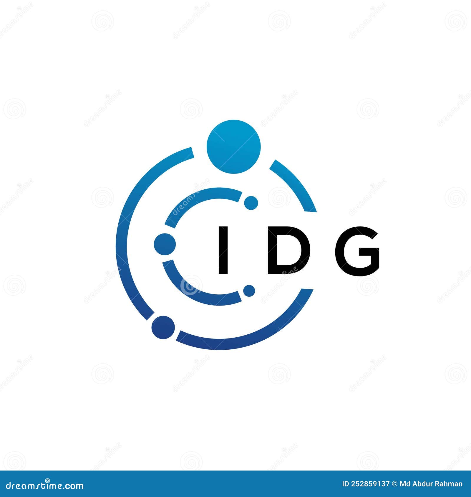 IDG Letter Technology Logo Design on White Background. IDG Creative ...