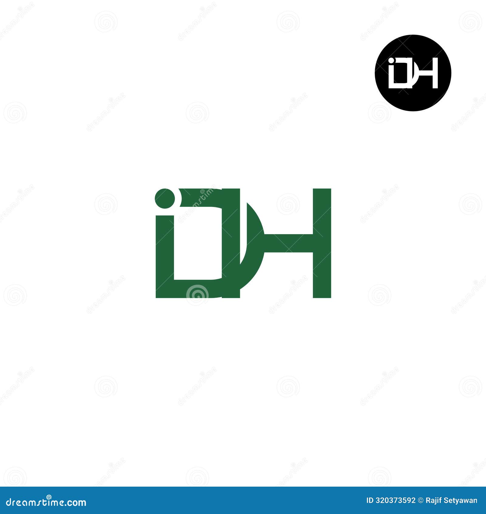 IDH Logo Letter Monogram Design Stock Vector - Illustration of ...