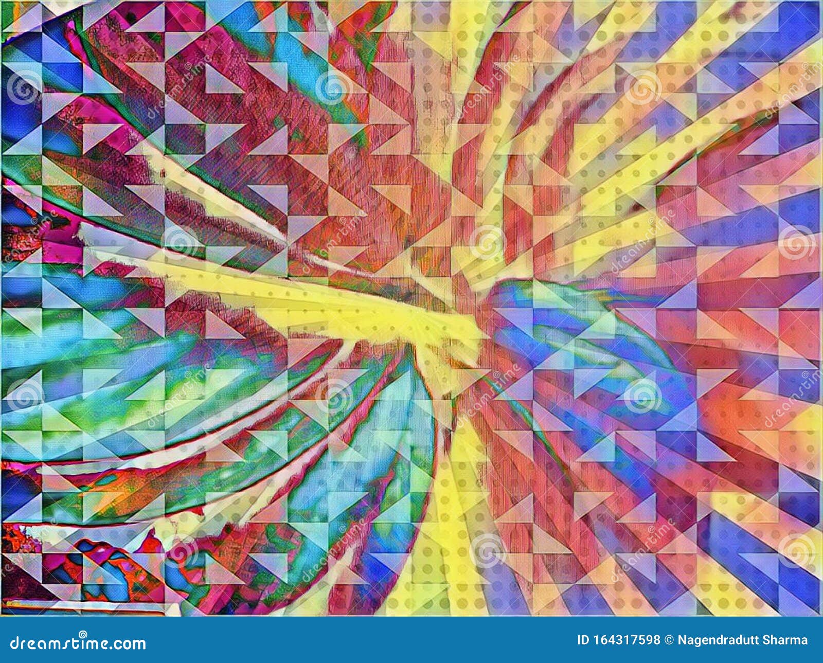 An Idiosyncratic Stunning Pattern of Geometric Illustration of Twirling ...