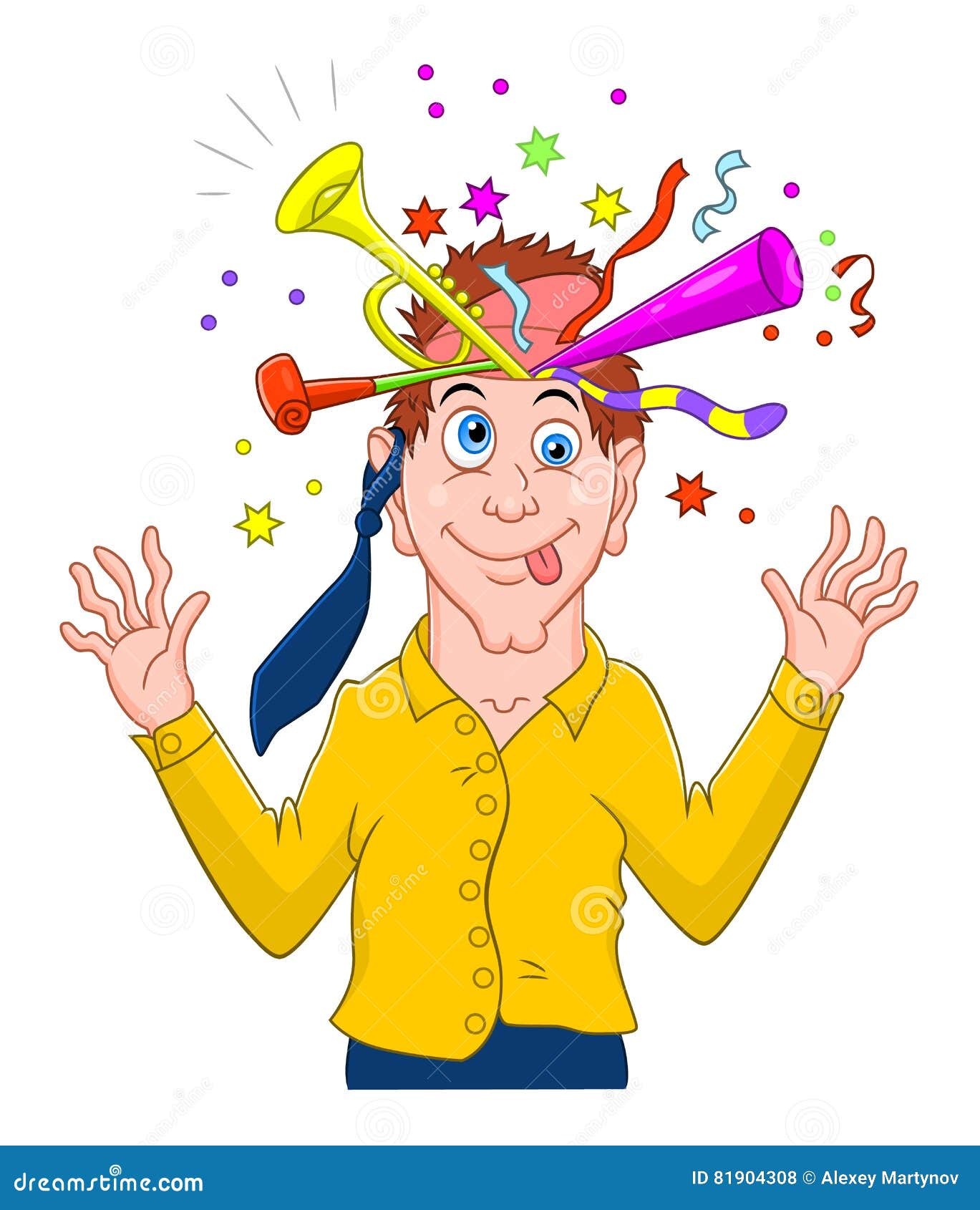 Idiot stock vector. Illustration of wacky, idiot, head - 81904308