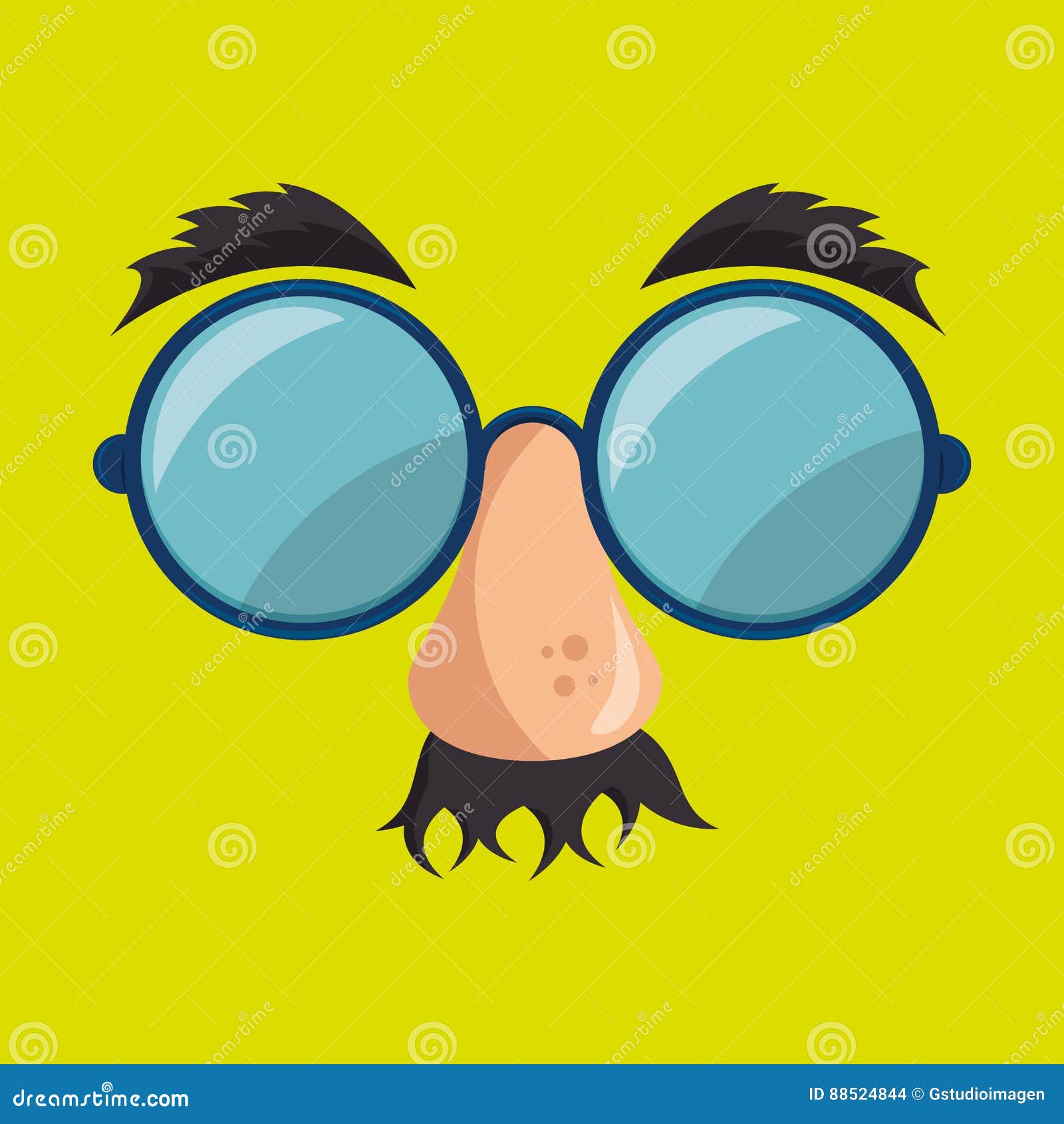 Idiot mask crazy icon stock vector. Illustration of funny - 88524844
