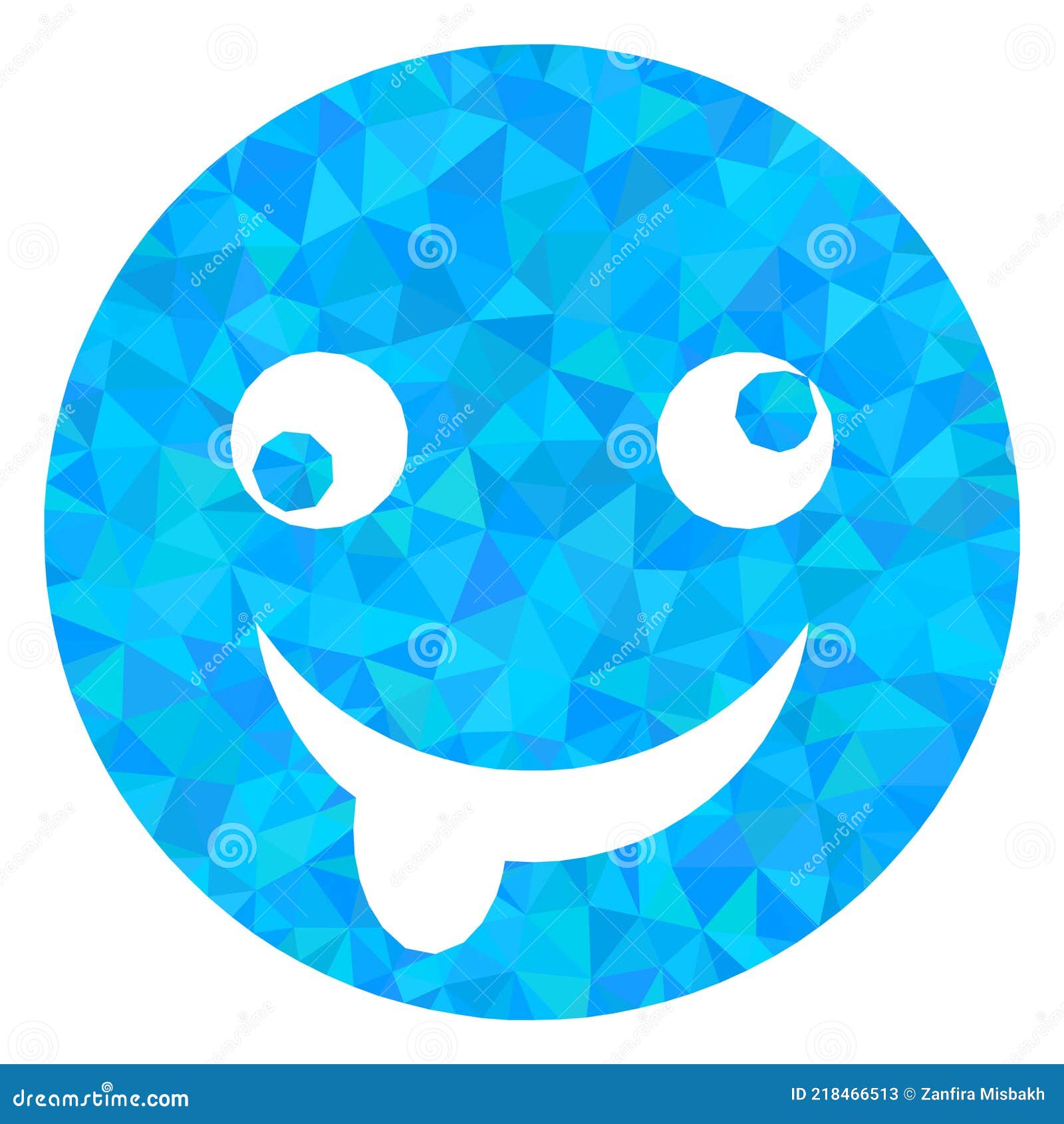 Idiot Smiley Triangle Lowpoly Flat Icon Stock Vector - Illustration of ...