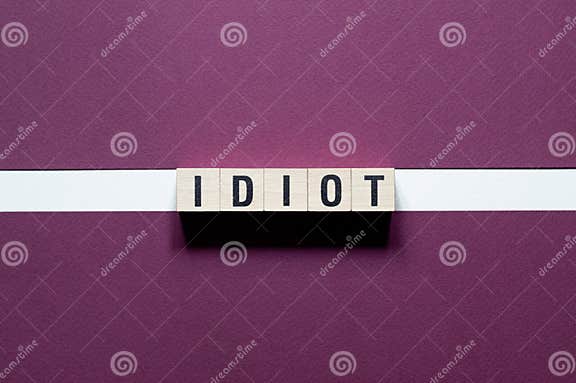 Idiot Word Concept on Cubes Stock Image - Image of alphabet, creative ...