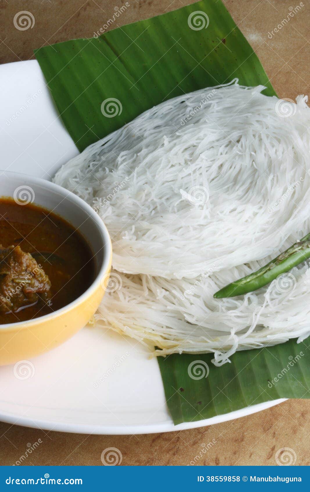 Idiyappam - String Hoppers from Kerala, India Stock Photo - Image of ...