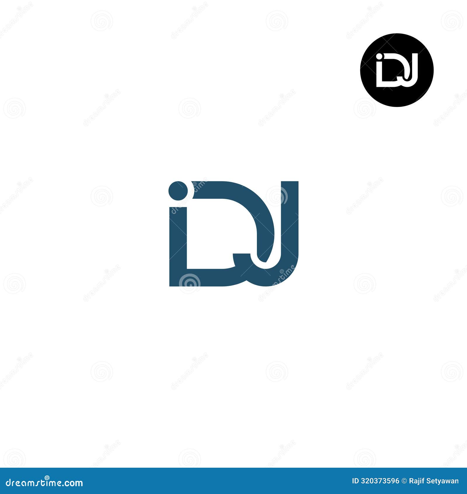 IDJ Logo Letter Monogram Design Stock Vector - Illustration of initials ...