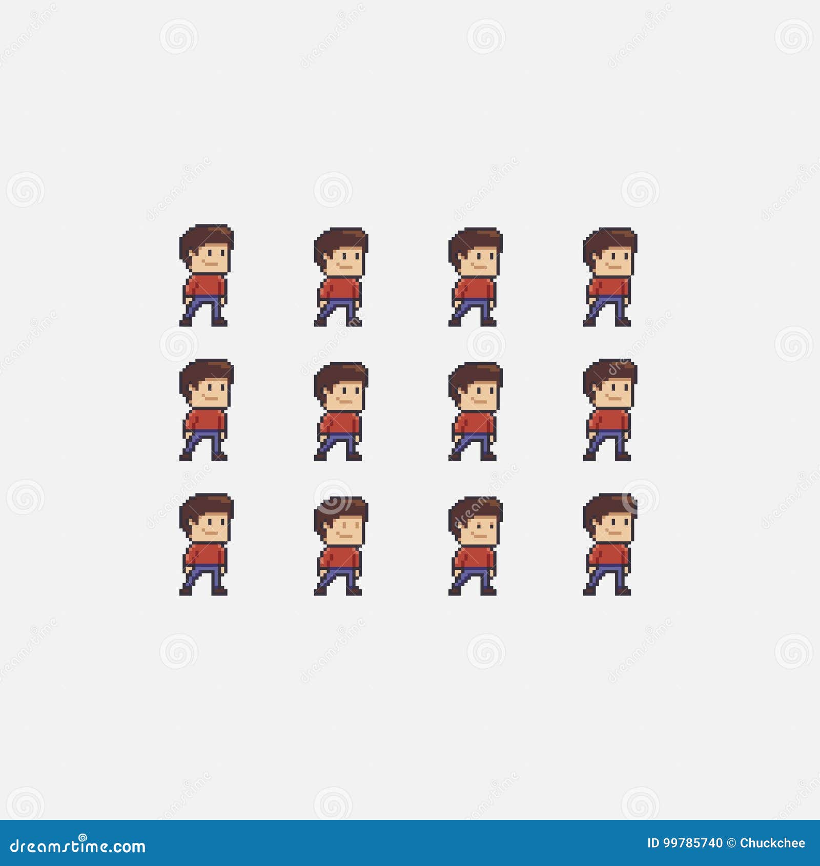 Idle Character Animation Stock Vector Illustration Of Action 99785740