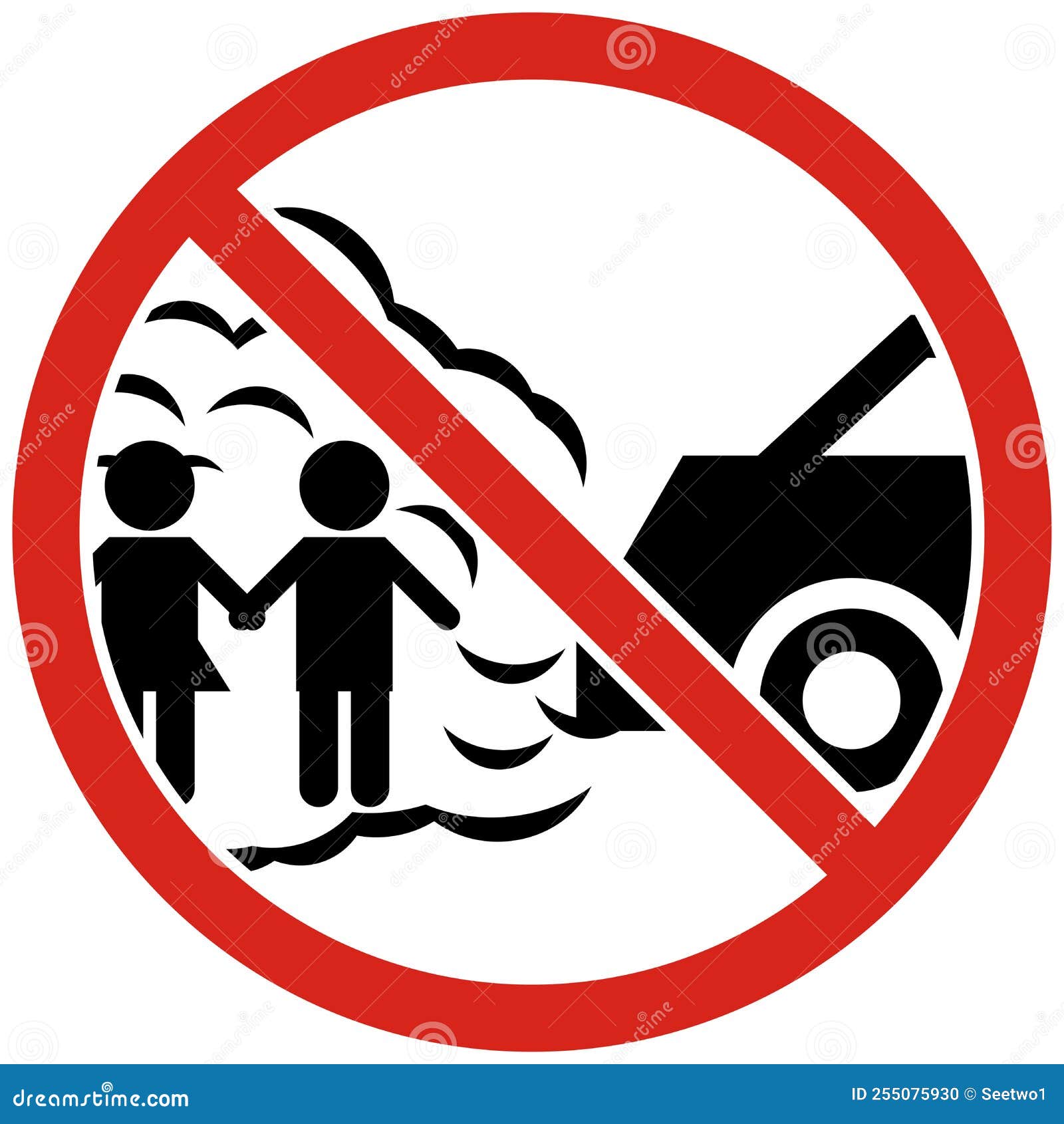 Idle Free Zone Sign on White Background Stock Vector - Illustration of ...