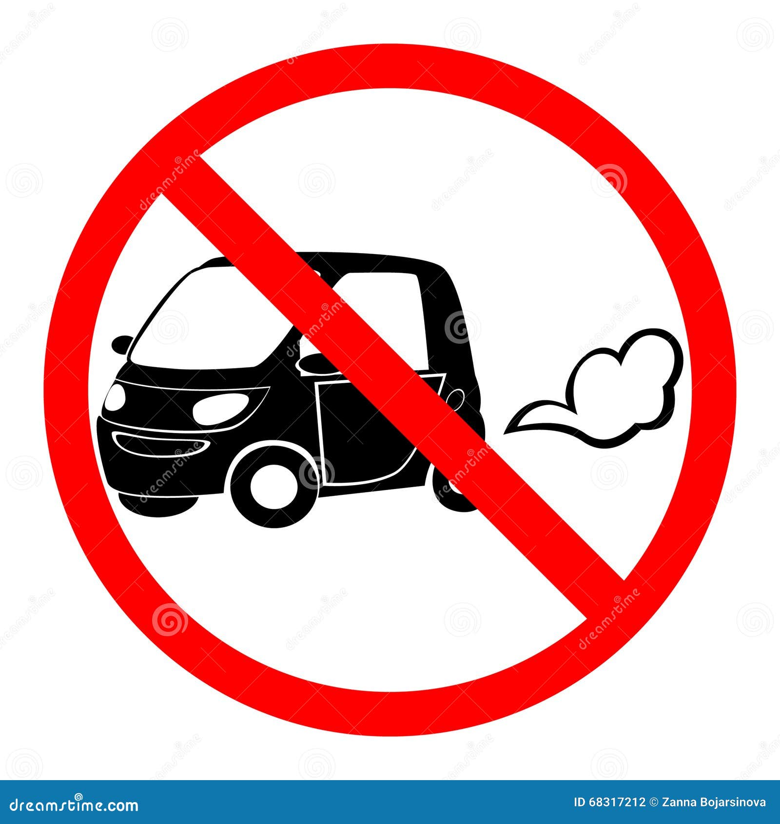 No Idling Or Idle Reduction Sign On White Background. Vector ...
