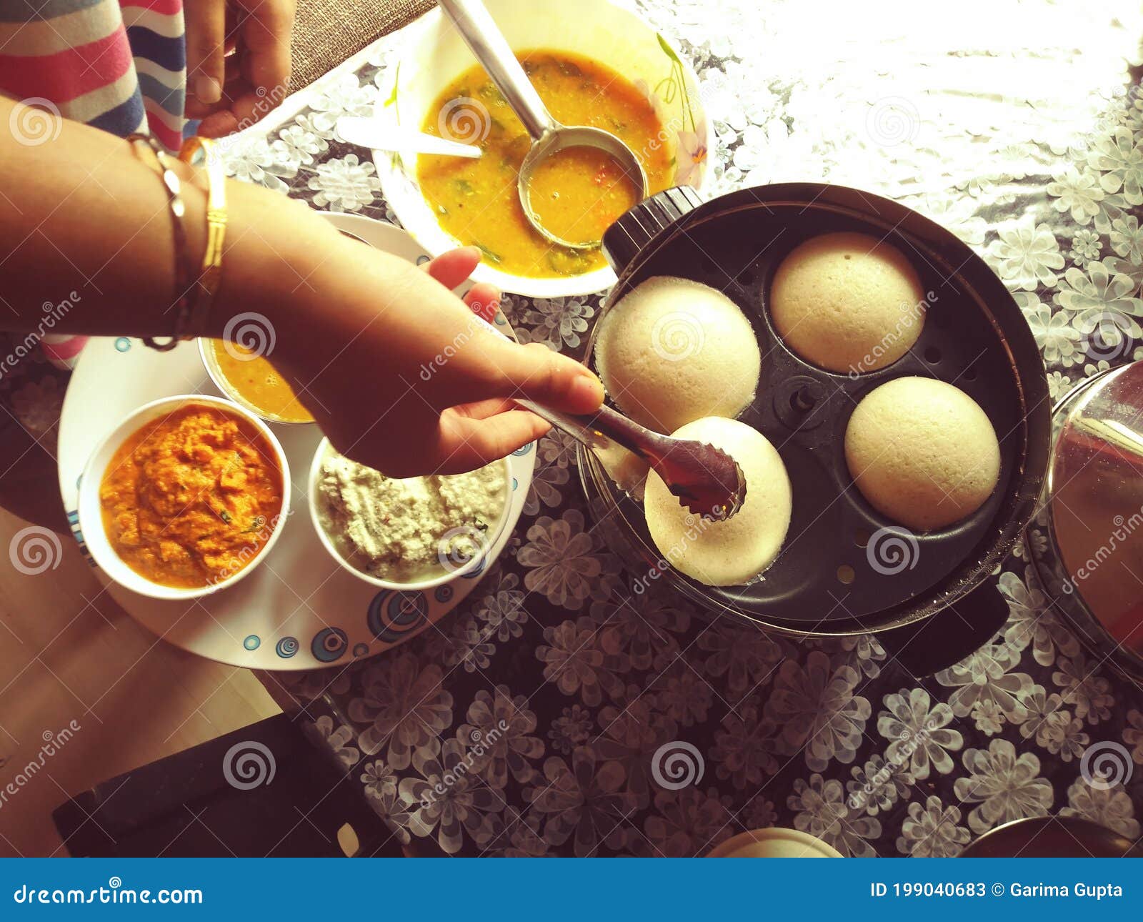 Idli making stock image. Image of drink, plant, flower - 199040683