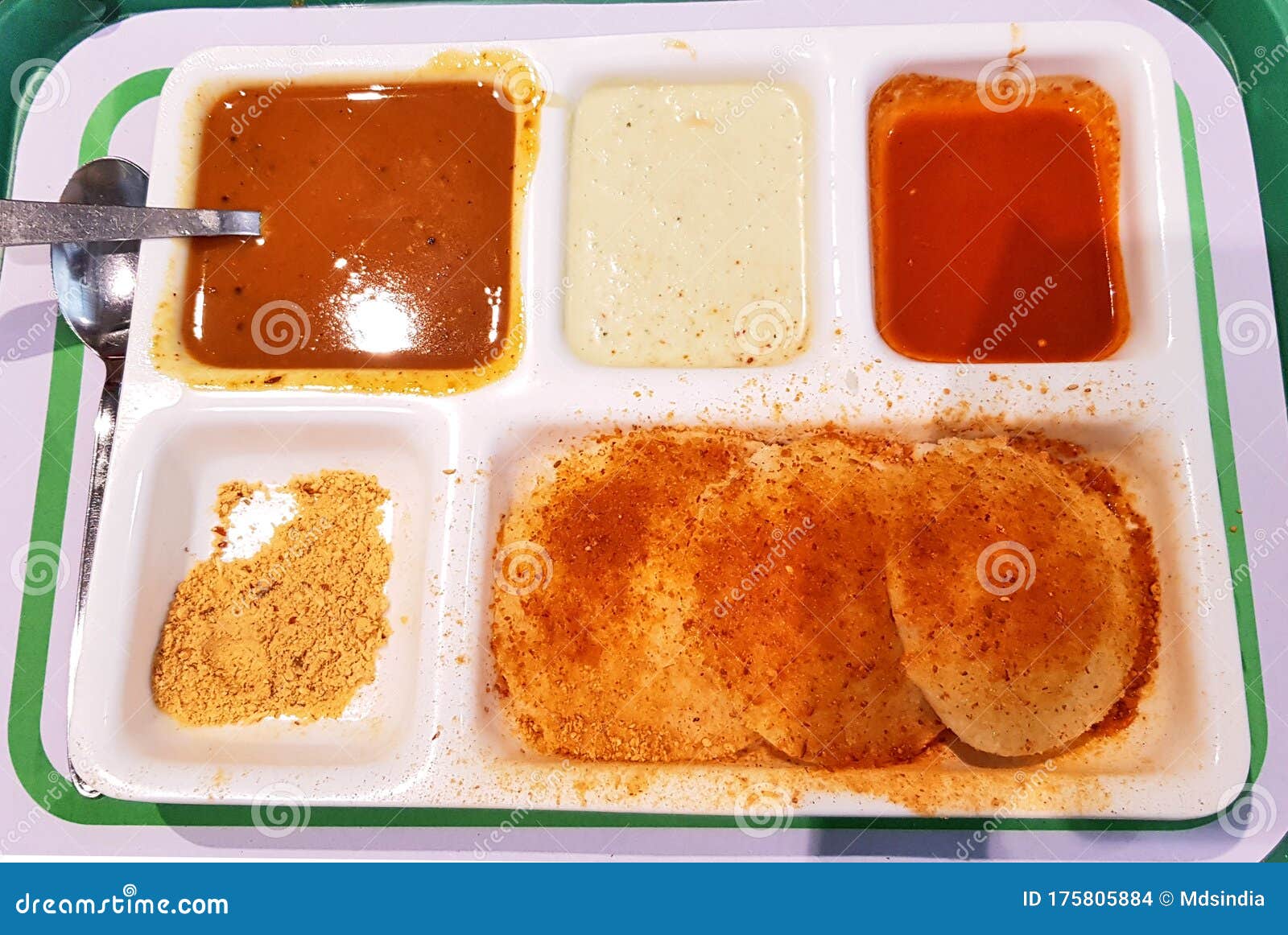 Idli sambar stock photo. Image of dish, rava, asia, leaf - 175805884