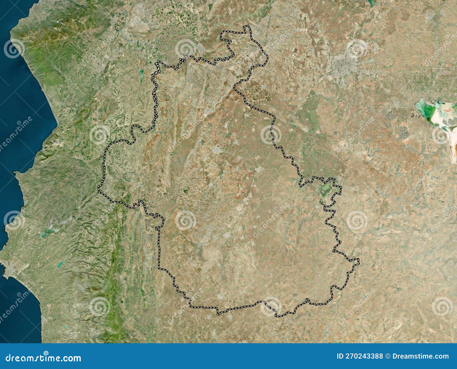 Idlib, Syria. High-res Satellite. No Legend Stock Illustration ...