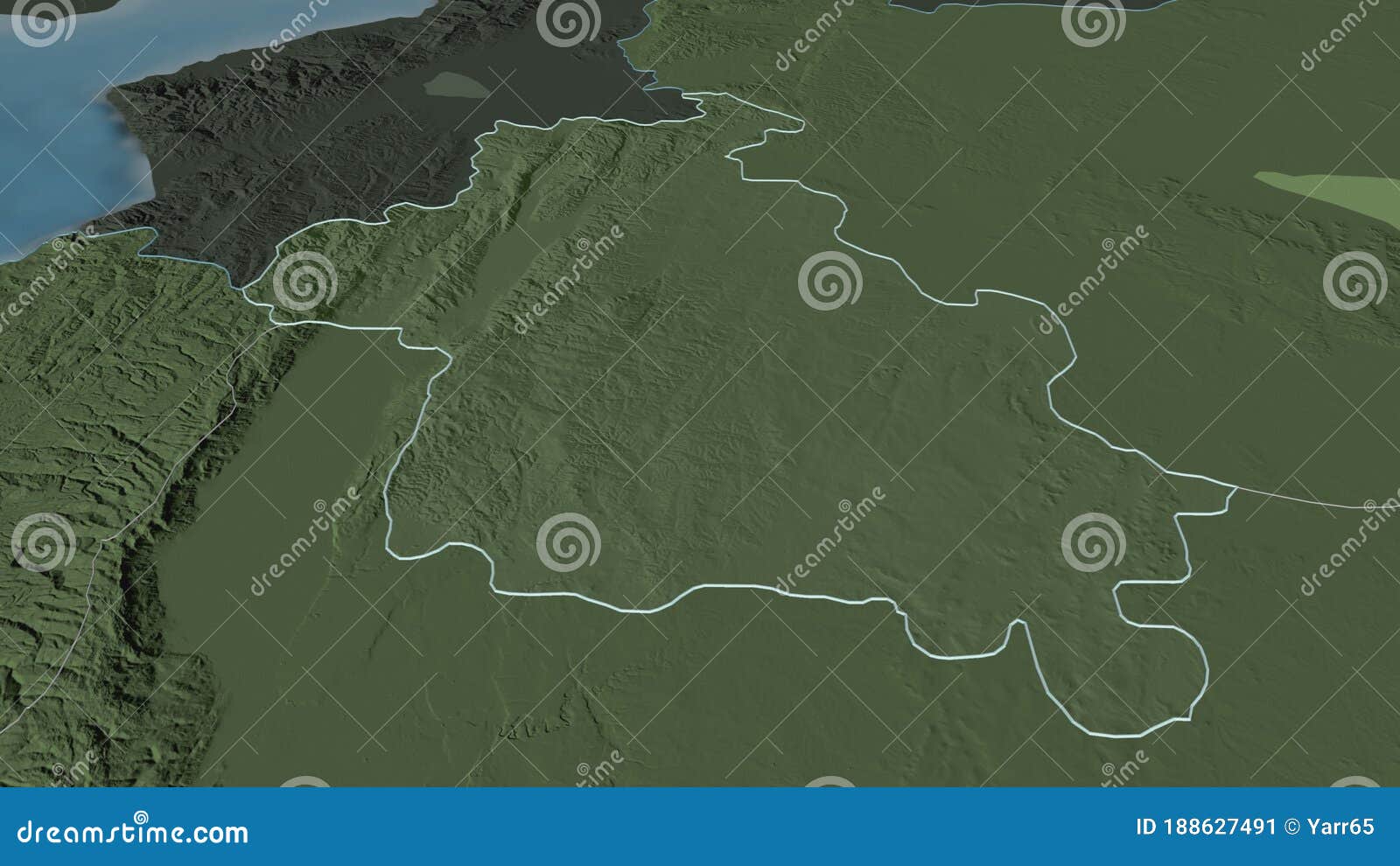 Idlib, Syria - Outlined. Administrative Stock Illustration ...