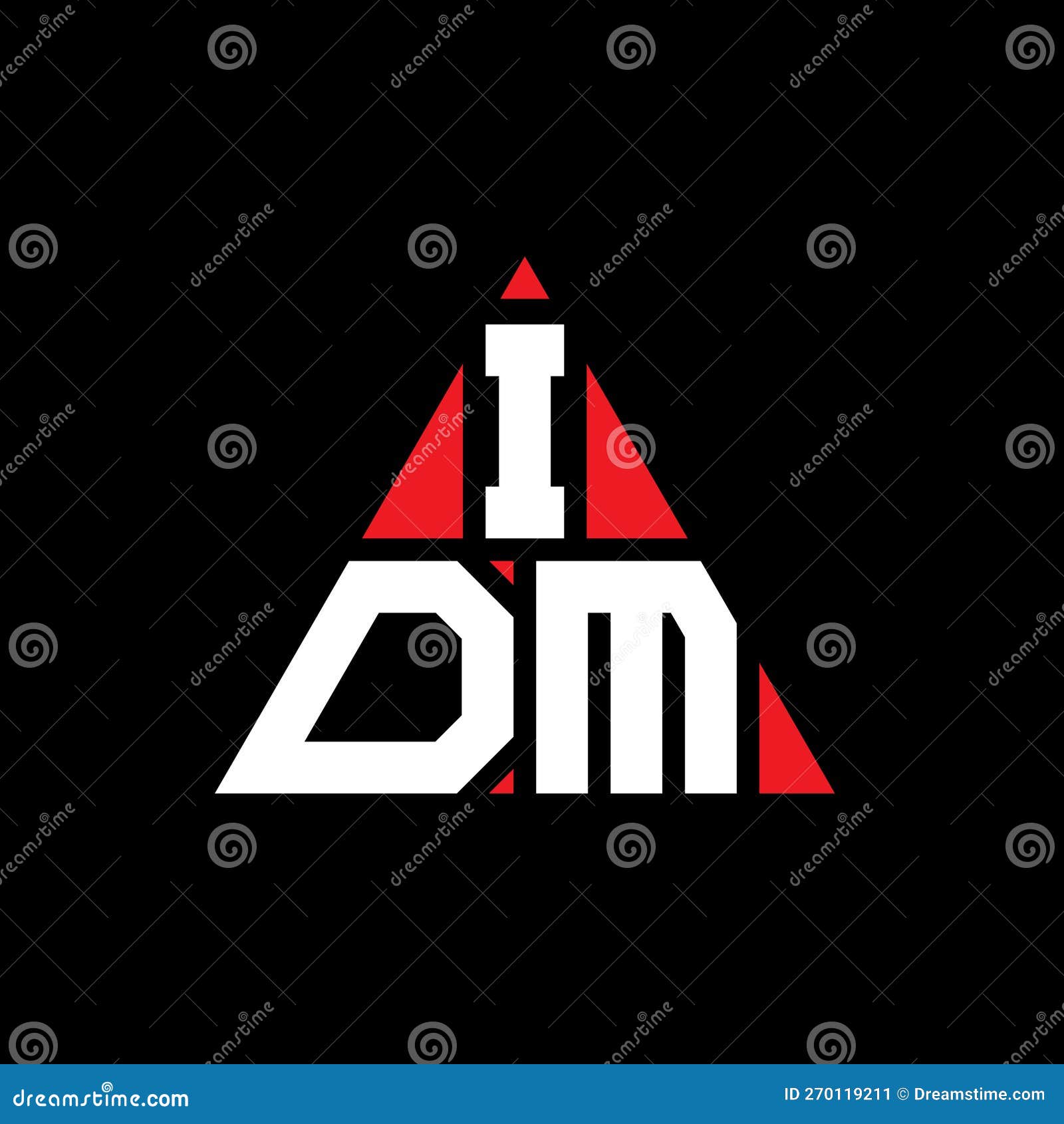 IDM Triangle Letter Logo Design with Triangle Shape. IDM Triangle Logo ...