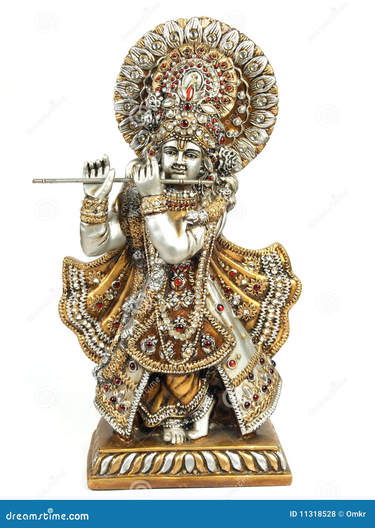 Idol of lord krishna stock photo. Image of fair, metal - 11318528