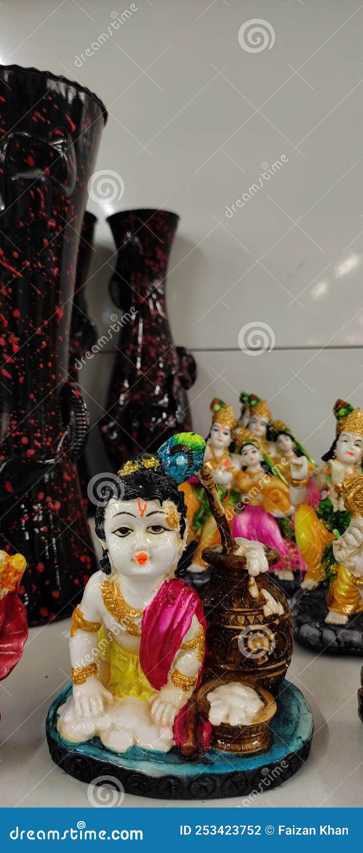 Idol Of God Sri Krishna The Indian Hindu Religious God Stock ...