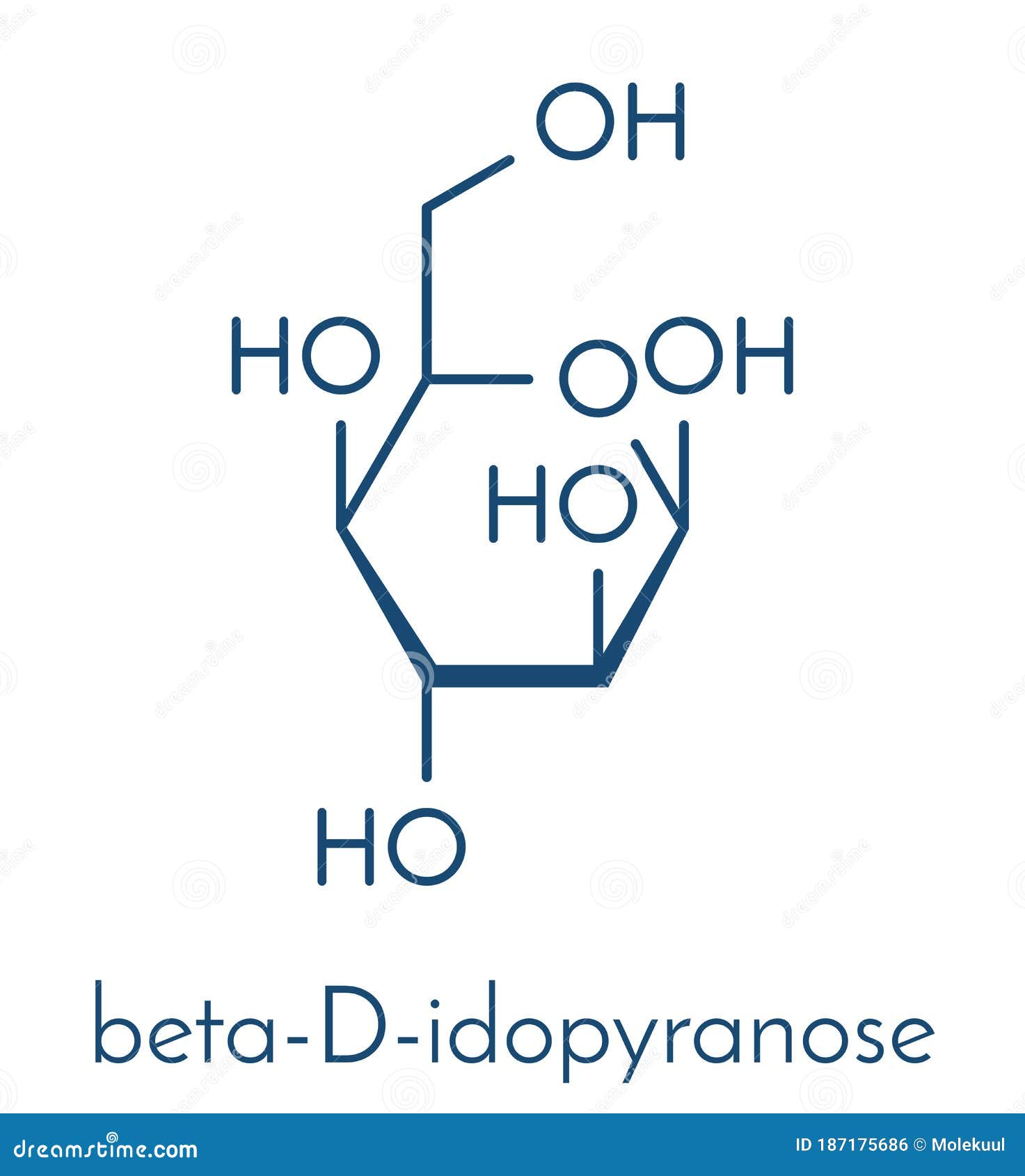 Idose Molecule Beta-D-idopyranose Form. Skeletal Formula. Stock Vector ...
