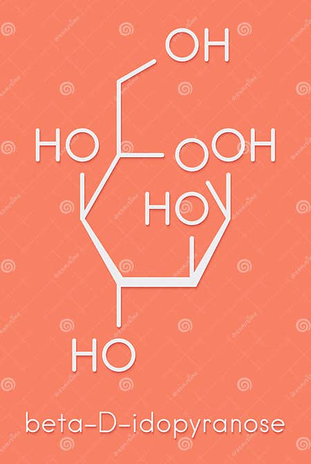 Idose Molecule Beta-D-idopyranose Form. Skeletal Formula. Stock ...