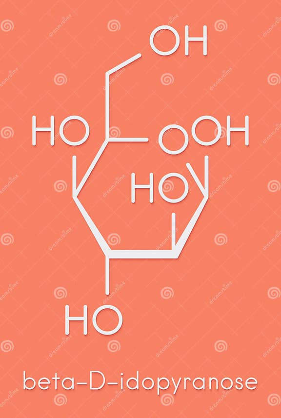 Idose Molecule Beta-D-idopyranose Form. Skeletal Formula. Stock ...