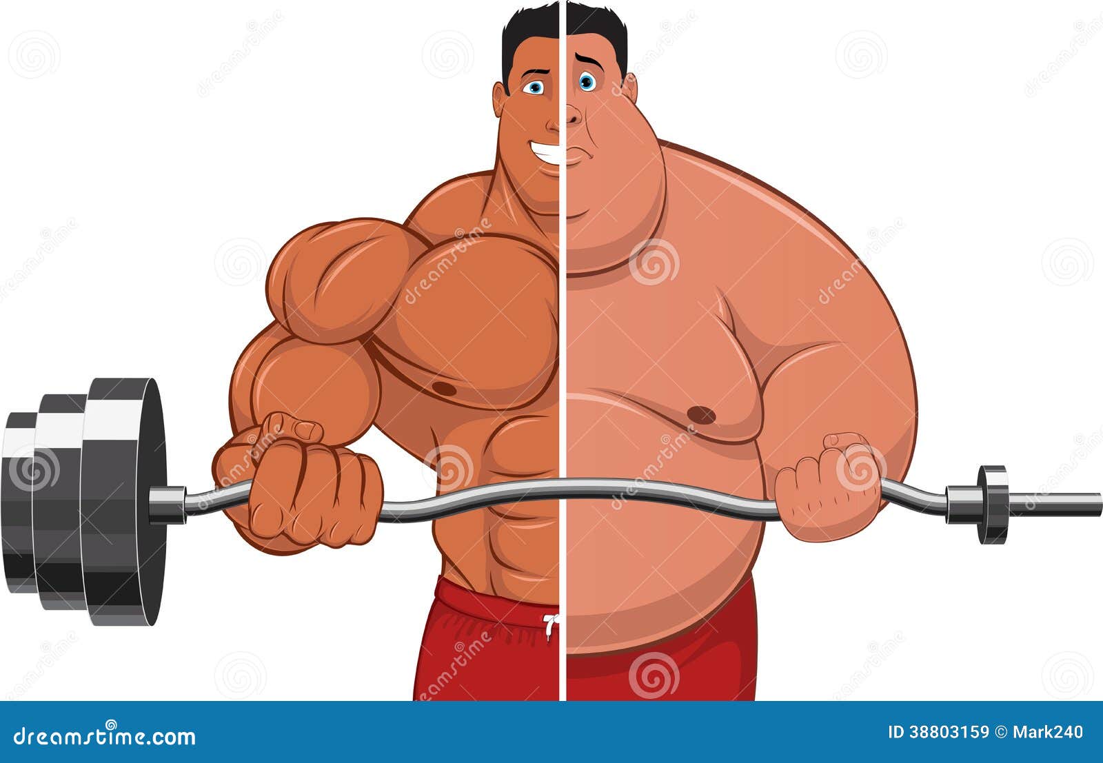 Idrottsman nen & tjockis vektor illustrationer. Illustration av fetma ...