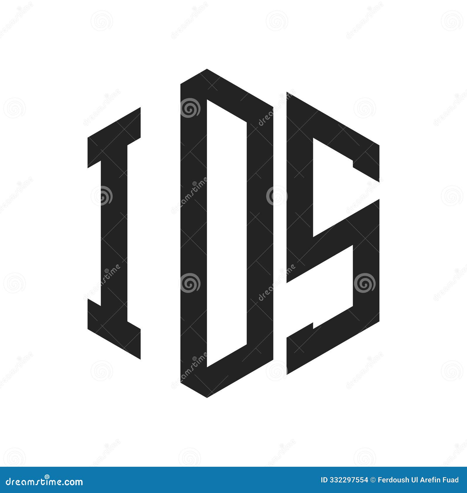 IDS Logo Design. Initial Letter IDS Monogram Logo Using Hexagon Shape ...