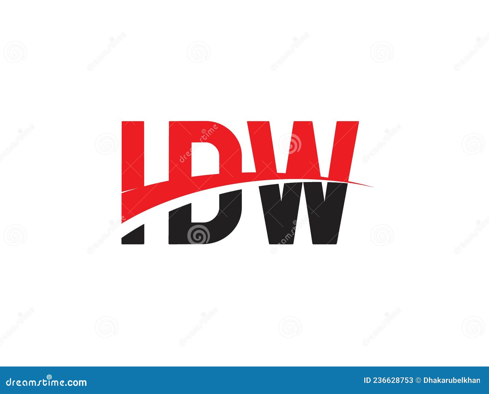 IDW Letter Initial Logo Design Vector Illustration Stock Vector ...