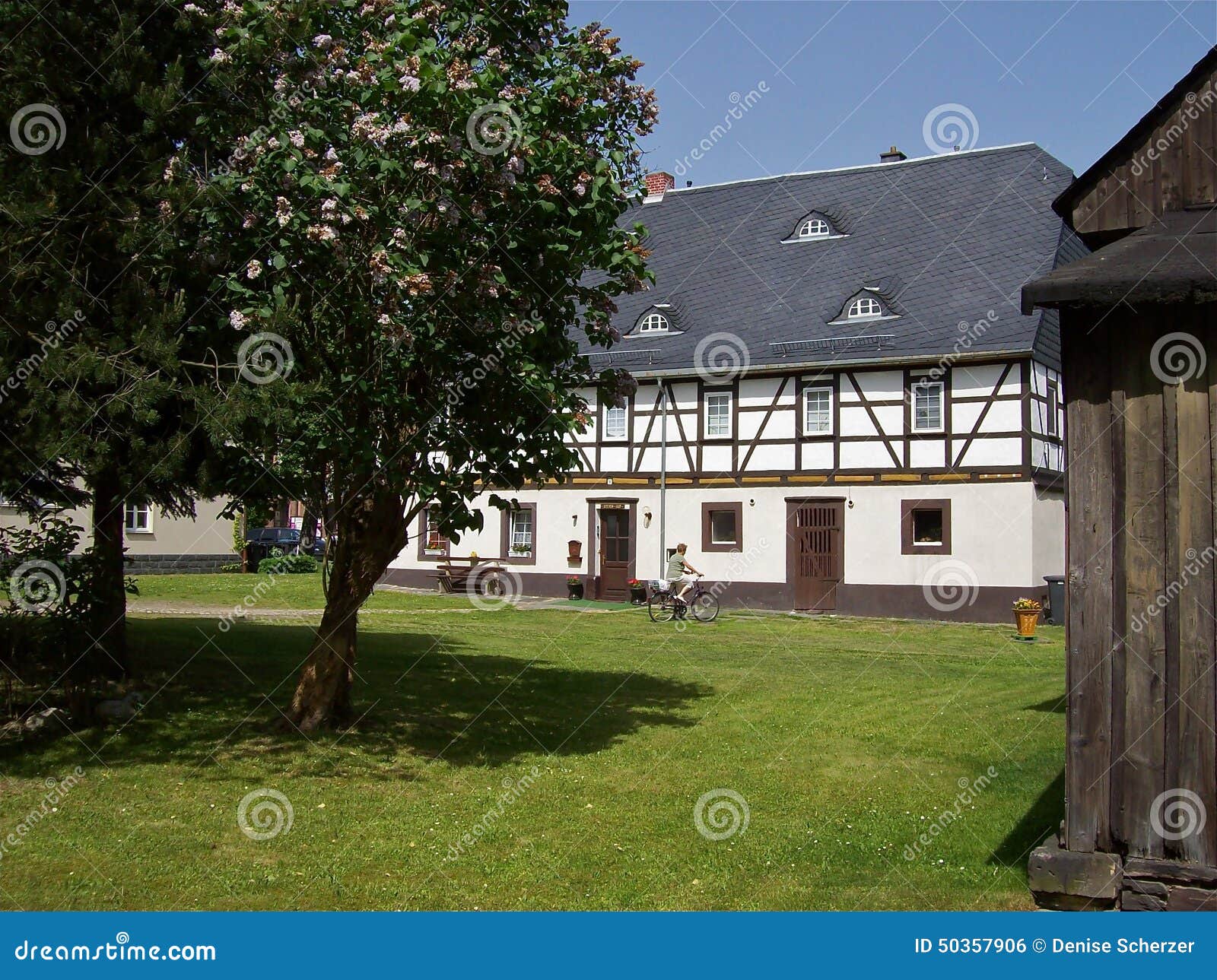 Idyll editorial photo. Image of home, tree, spring, timberframe - 50357906