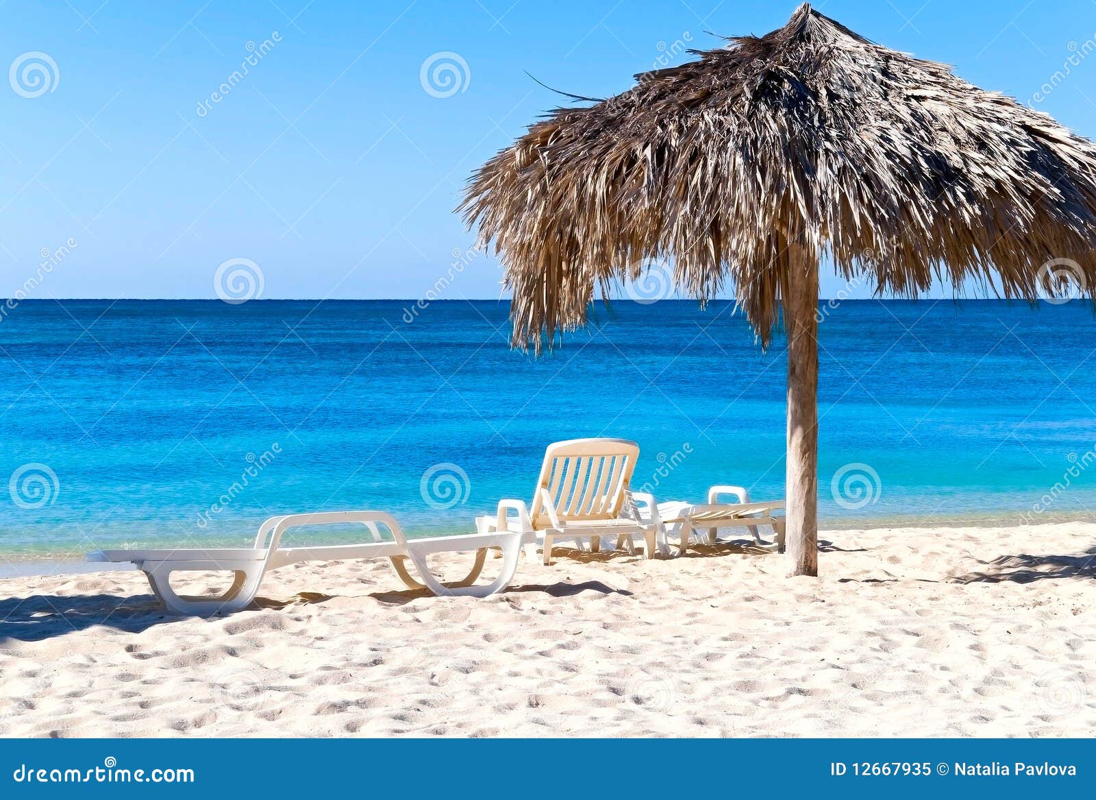Idyllic beach stock image. Image of tropical, island - 12667935
