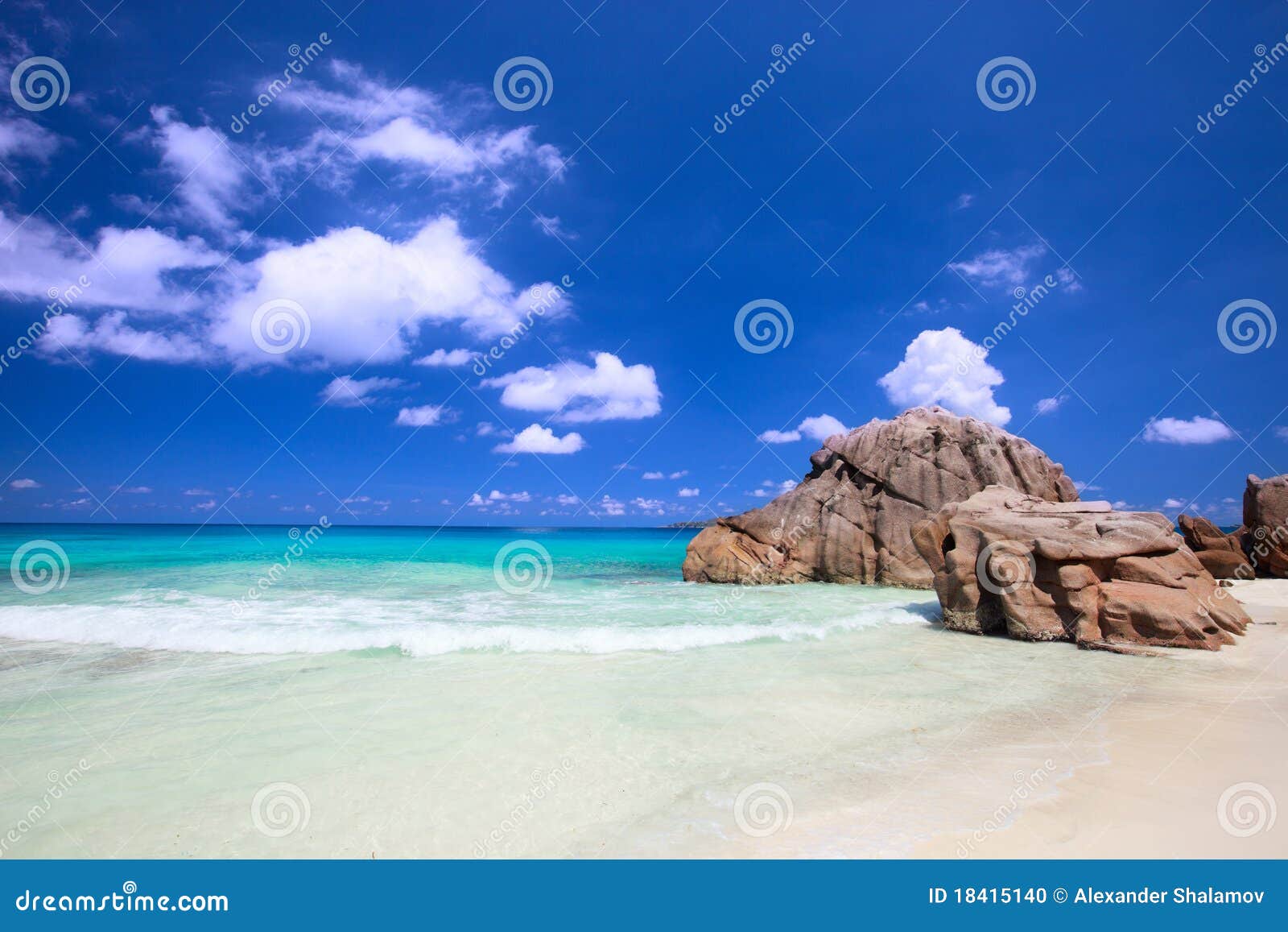 Idyllic Beach in Seychelles Stock Photo - Image of seychelles, perfect ...