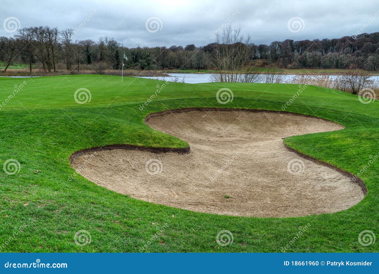 Idyllic golf course - HDR stock photo. Image of field - 18661960