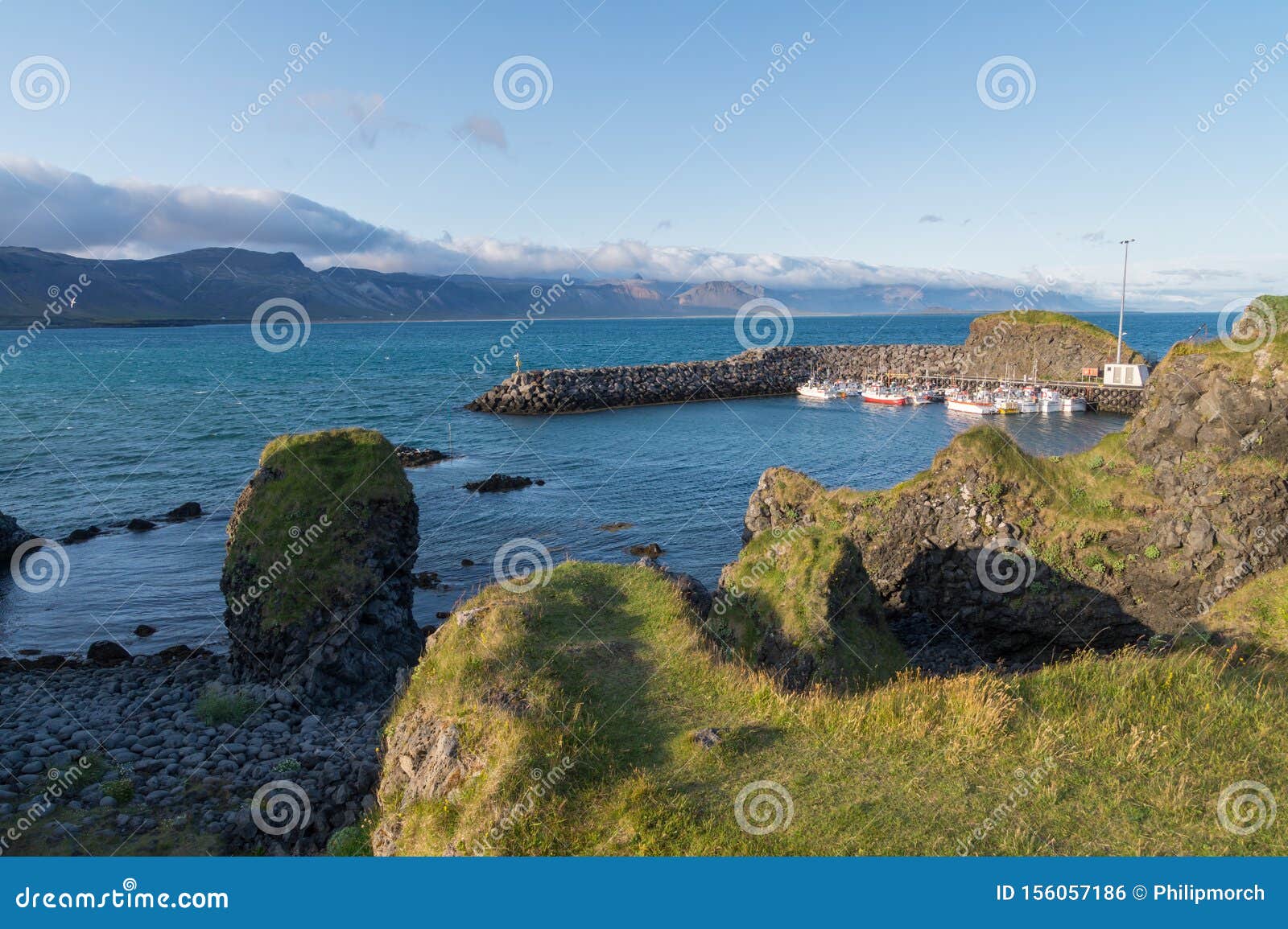 The Idyllic Harbour of Arnarstapi, Iceland Stock Photo - Image of ...