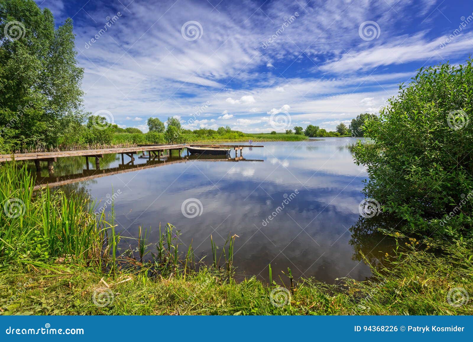 Idyllic Lake in Summer Time Stock Photo - Image of pomerania, idyllic ...