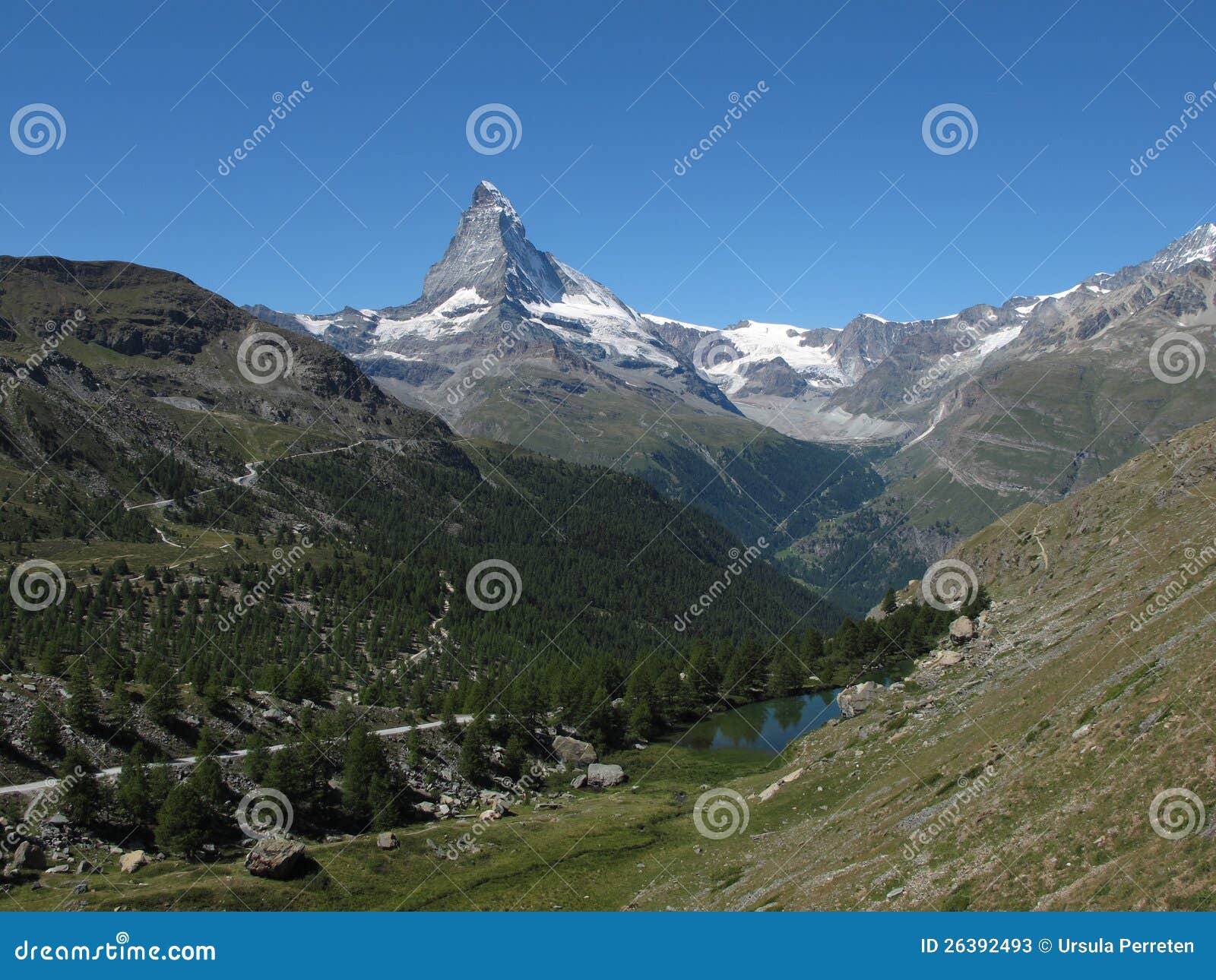 Idyllic Landscape in Zermatt Stock Image - Image of country, quiet ...