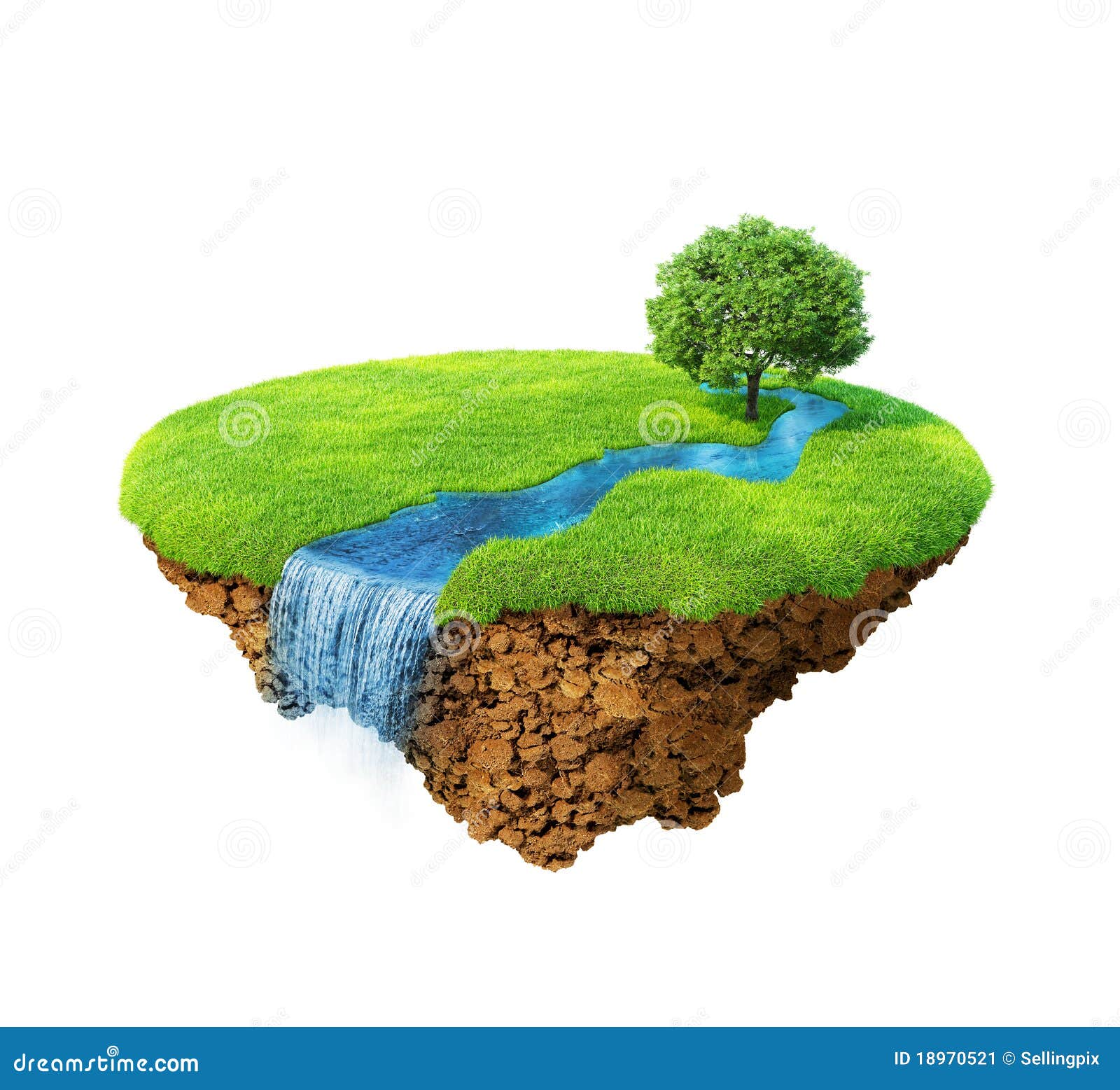 Idyllic natural landscape stock illustration. Illustration of meadow ...