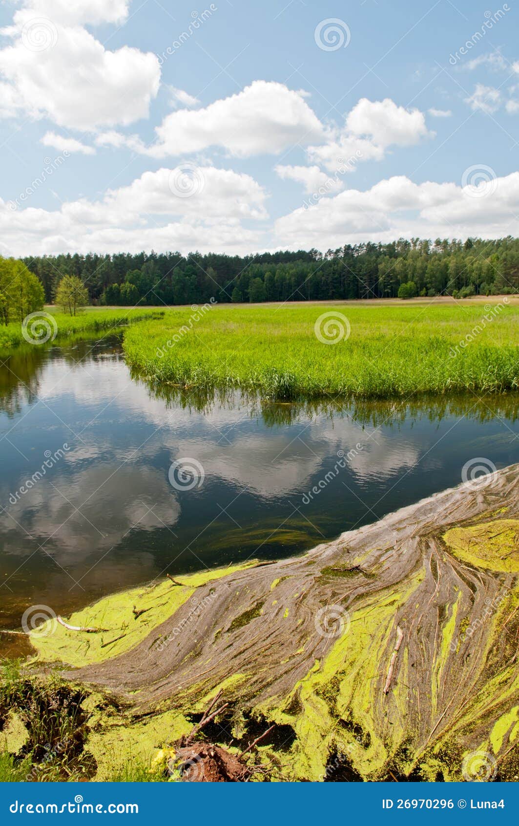 Idyllic river stock photo. Image of water, landscape - 26970296