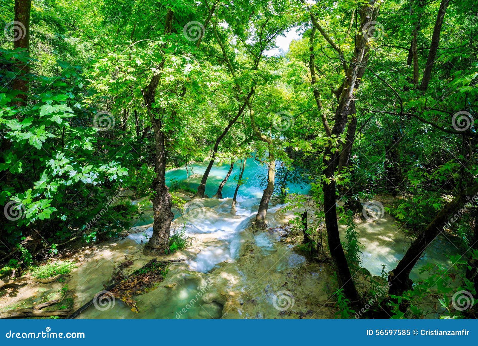 Idyllic Scenario with a Mountain River Stock Image - Image of ...