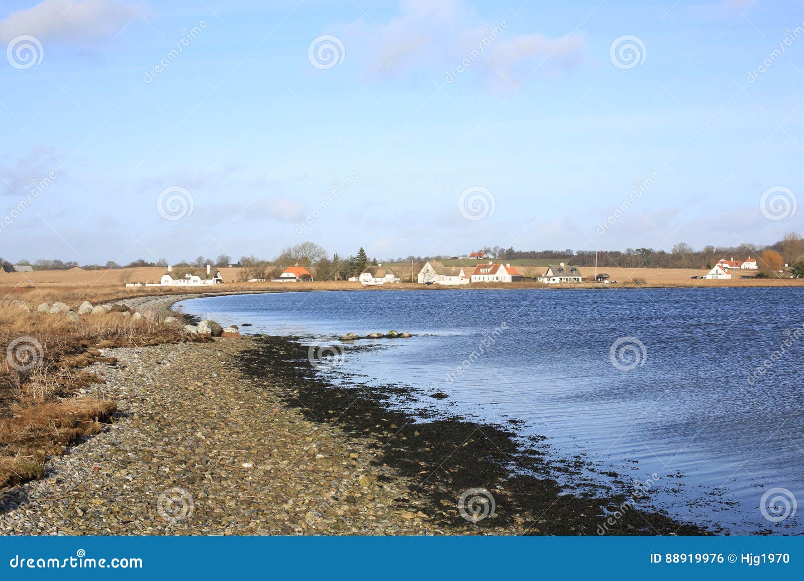 Idyllic Seaside on Funen Island, Denmark Stock Photo - Image of ...