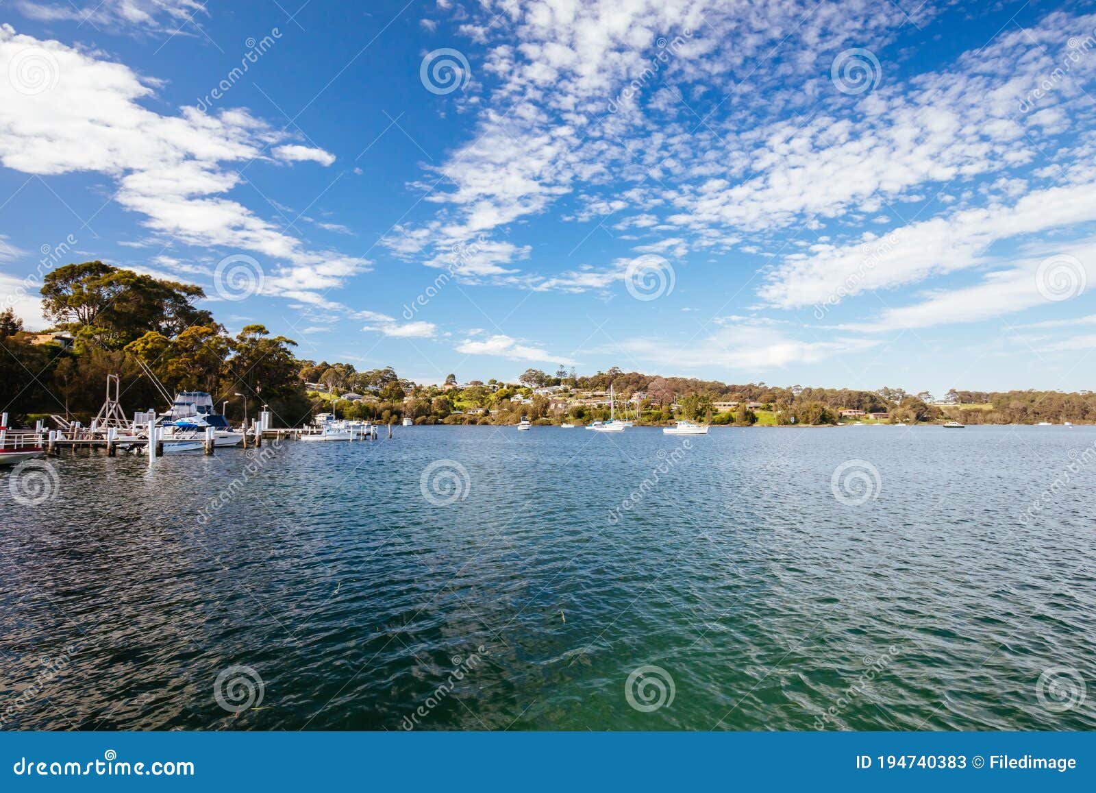 Wagonga Inlet in Narooma Australia Stock Image - Image of landscape ...