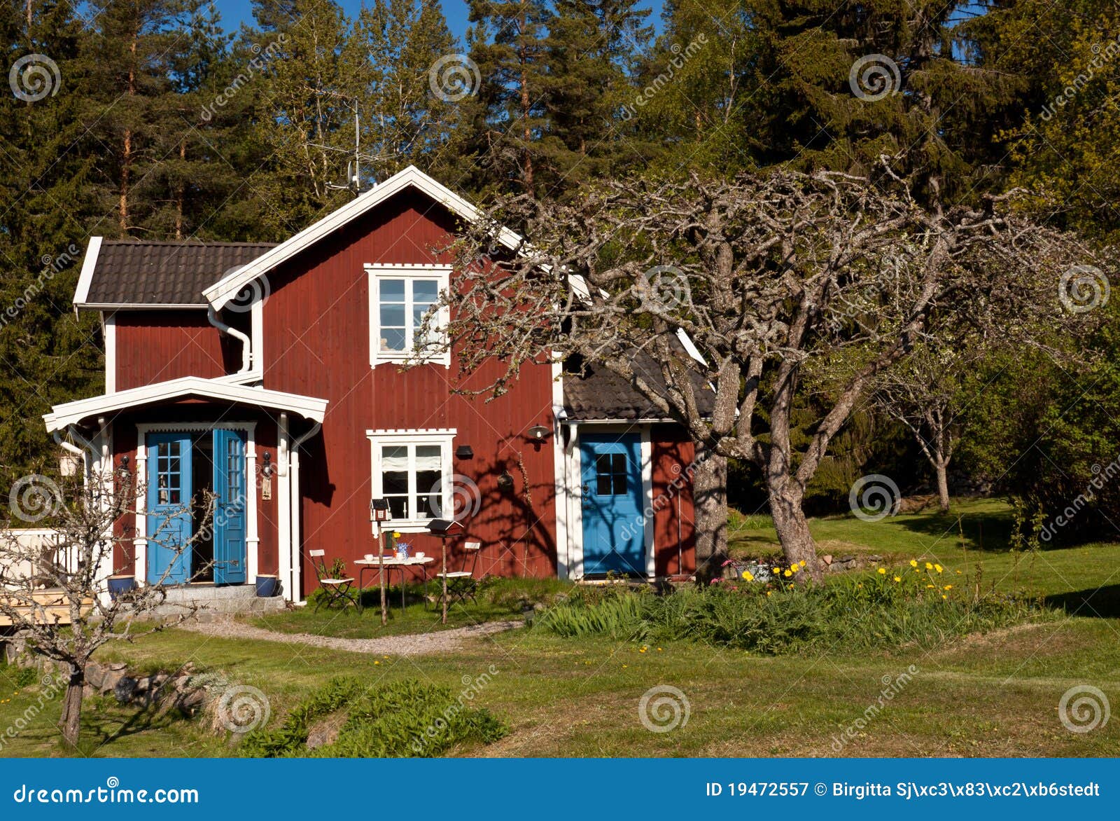 Idyllic Summer Landscape With Traditional Farm House In The Alps ...