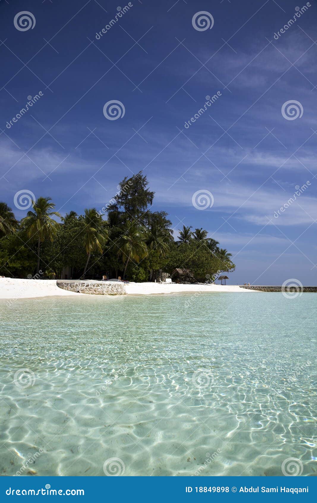 Idyllic Vacation Island in the Maldives Stock Photo - Image of sand ...