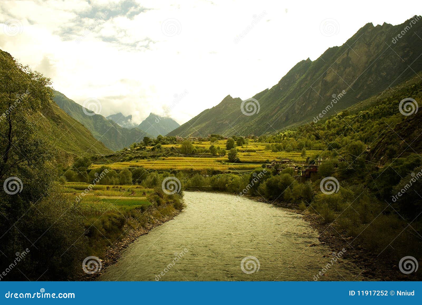 Idyllic Valleys in Western Sichuan, China Stock Photo - Image of ...