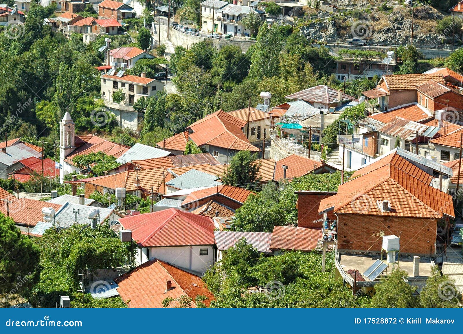 The Idyllic Village in Troodos Mountains. Stock Photo - Image of meadow ...