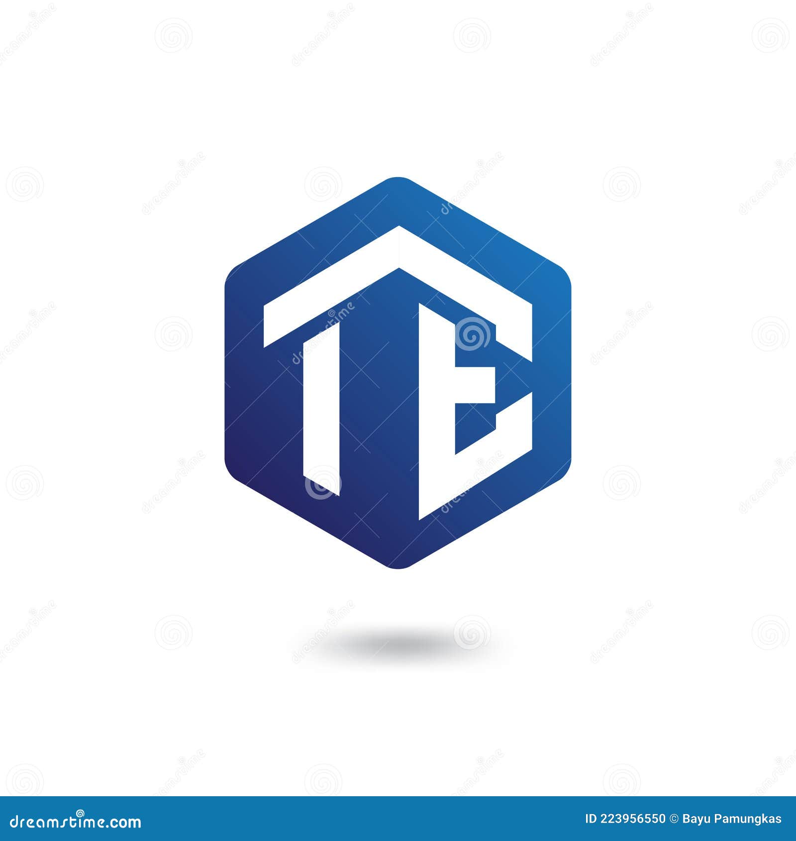 IE Initial Letter Hexagonal Logo Vector Template Stock Illustration ...