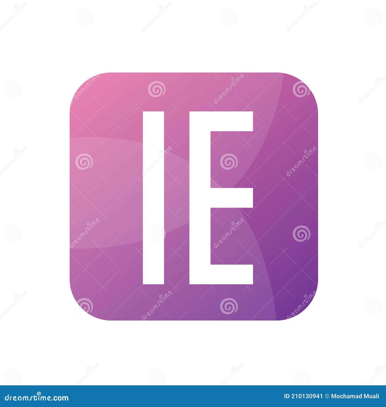 IE Letter Logo Design with Simple Style Stock Vector - Illustration of ...