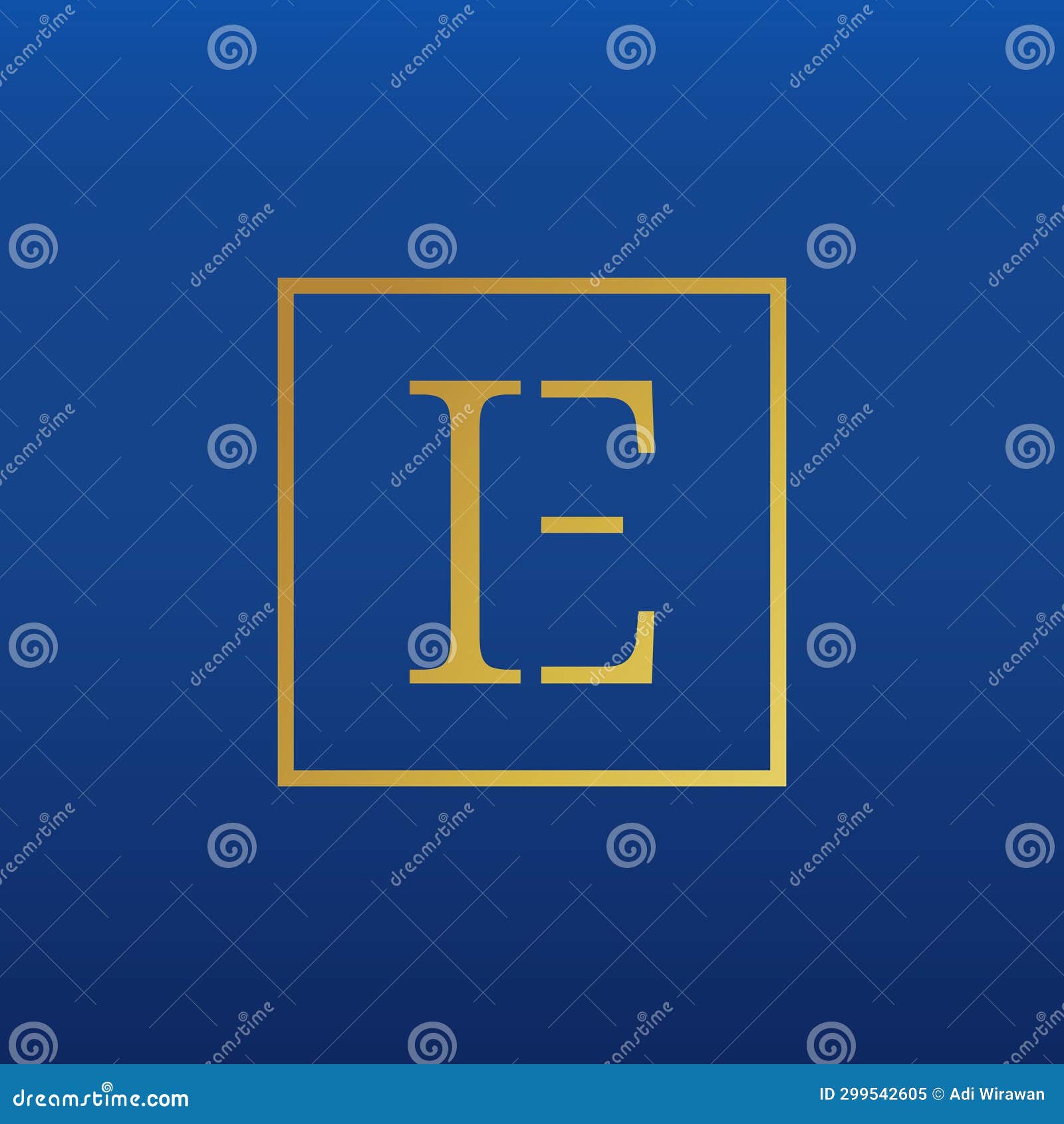 IE Square Letter Logo with Square Shape Design Stock Illustration ...