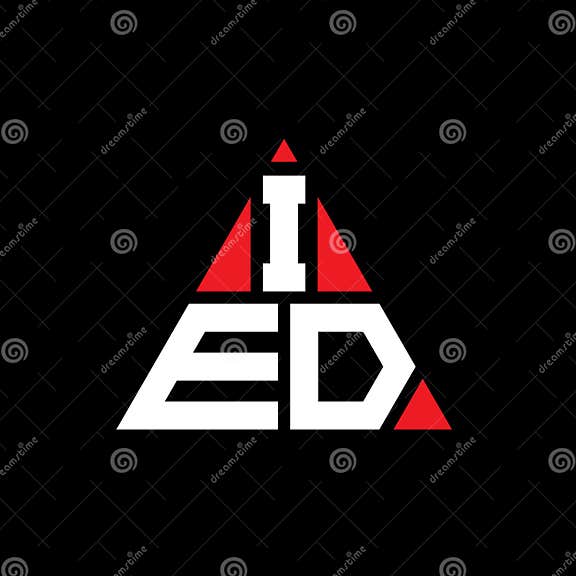 IED Triangle Letter Logo Design with Triangle Shape. IED Triangle Logo ...