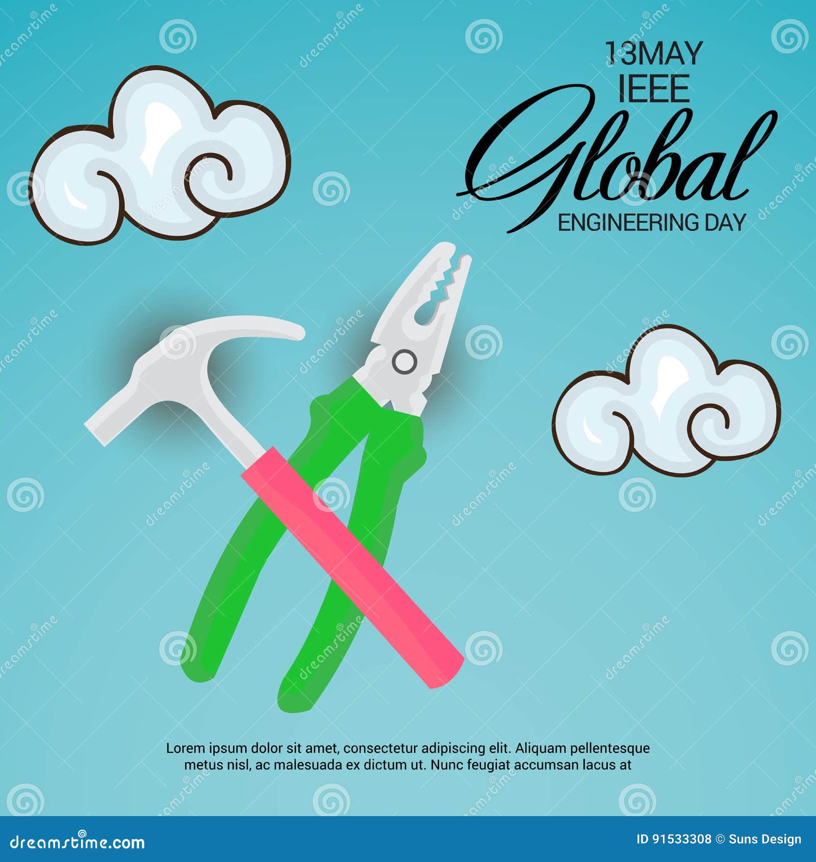 Ieee Global Engineering Day. Stock Illustration - Illustration of ...