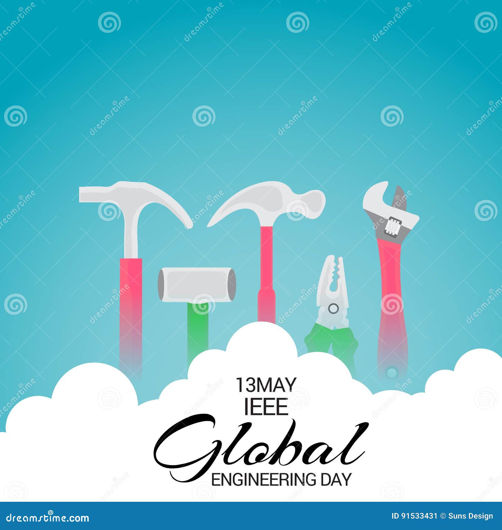 Ieee Global Engineering Day. Stock Illustration - Illustration of ...