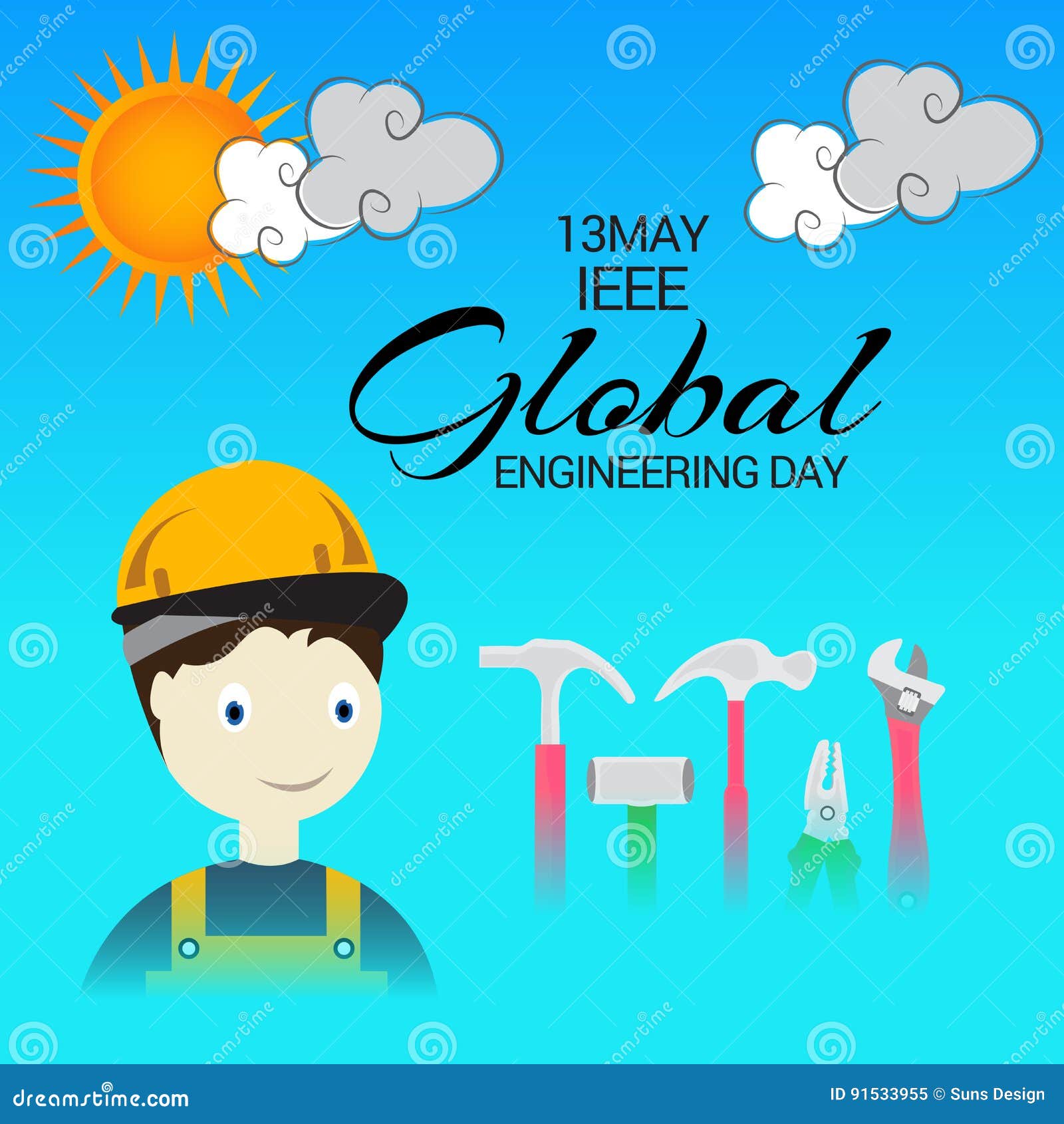 Ieee Global Engineering Day. Stock Illustration - Illustration of ...