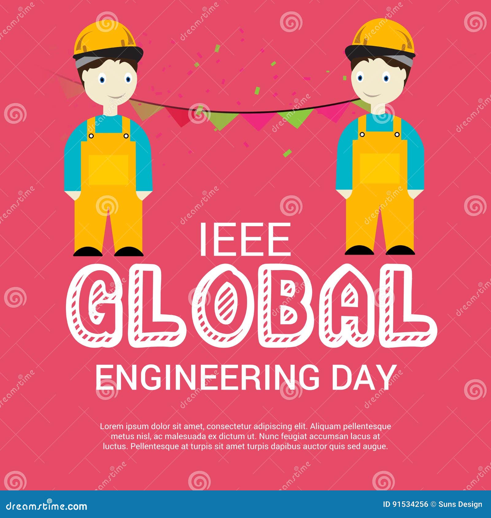 Ieee Global Engineering Day. Stock Illustration - Illustration of ...