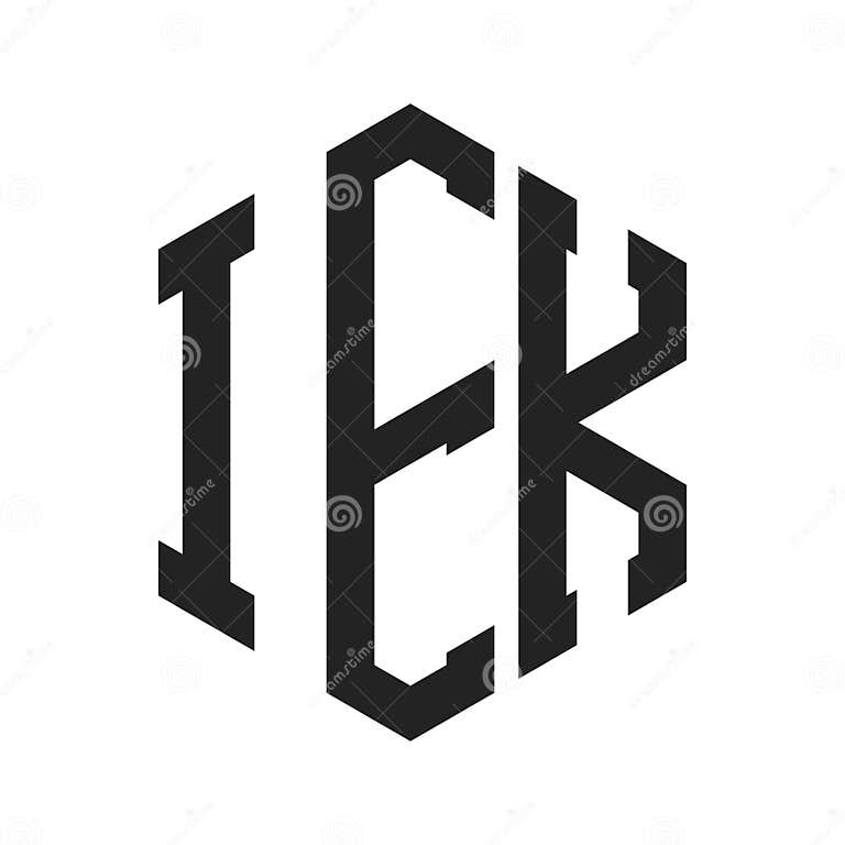 IEK Logo Design. Initial Letter IEK Monogram Logo Using Hexagon Shape ...